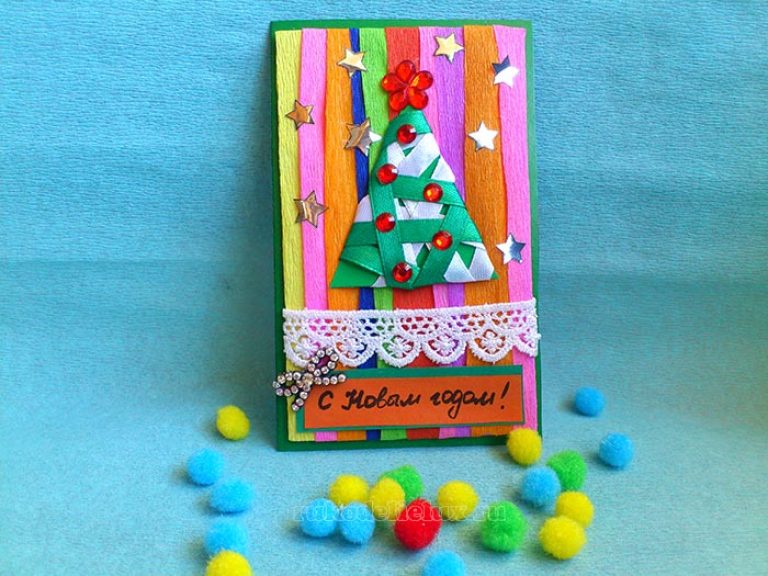 Новогодние открытки своими руками: 10 вариантов, 120 фото как сделать ...